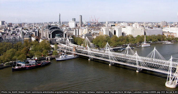 สะพาน Hungerford Bridge - ตะลอนเที่ยวดอทคอม | ตะลอนเที่ยวดอทคอม